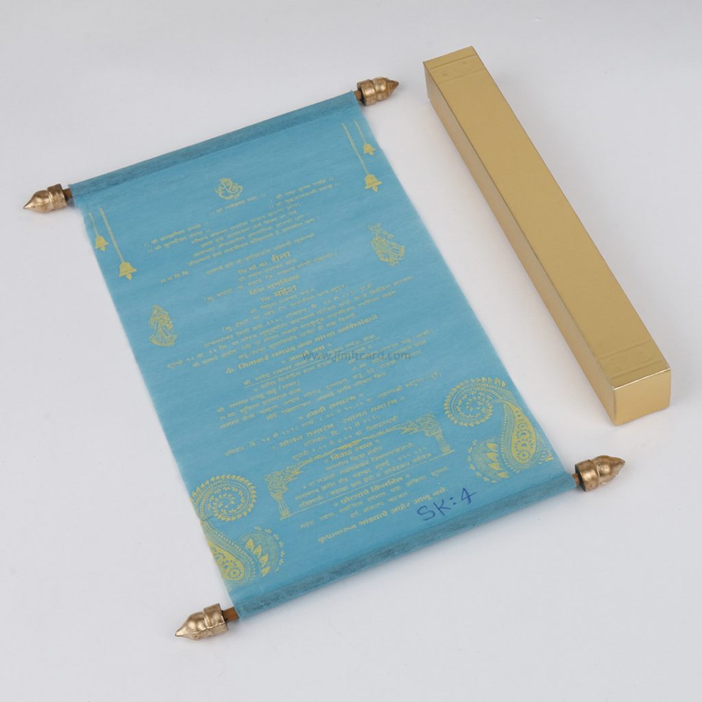 Scroll style invitations cards | Scroll style wedding Cards in Chennai ...