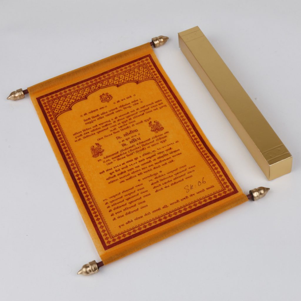 Indian Scroll Wedding Invitations | Scroll Wedding Cards in Delhi ...