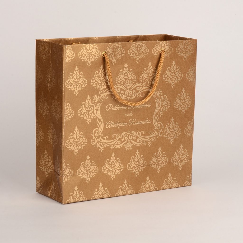 Copper Color Premium Gift Paper Bags 9x3x9 inch - Jimit Card | Mumbai
