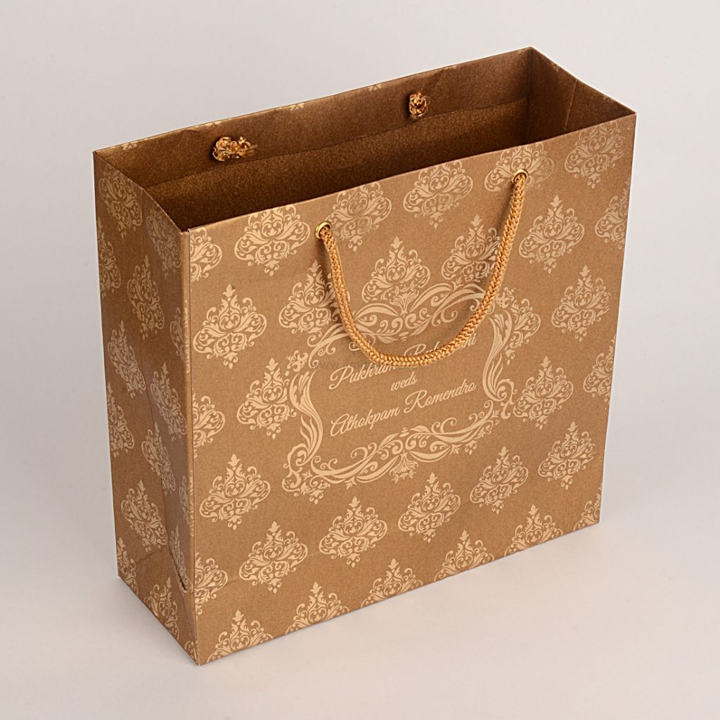 Copper Color Premium Gift Paper Bags 9x3x9 inch - Jimit Card | Mumbai
