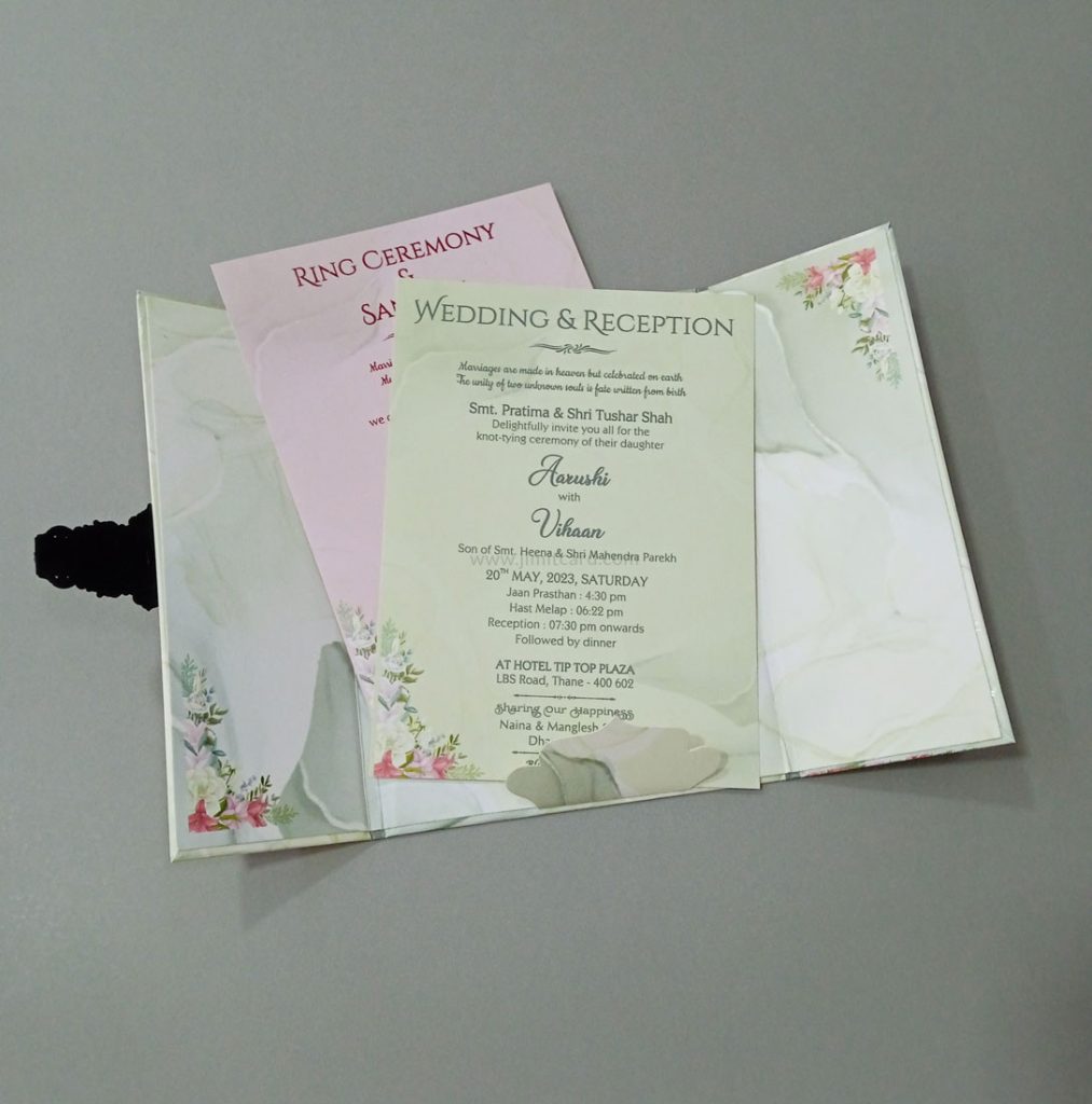Royal & Exclusive Floral Pattern Printed Invitation Card | 566VN ...