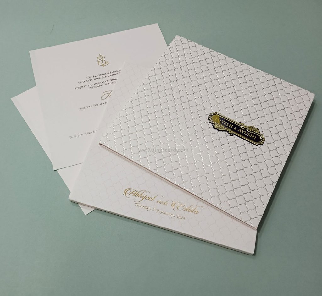 Royal & Exclusive Hardbound Wedding Invitation Card | 2326JC - Jimit Card