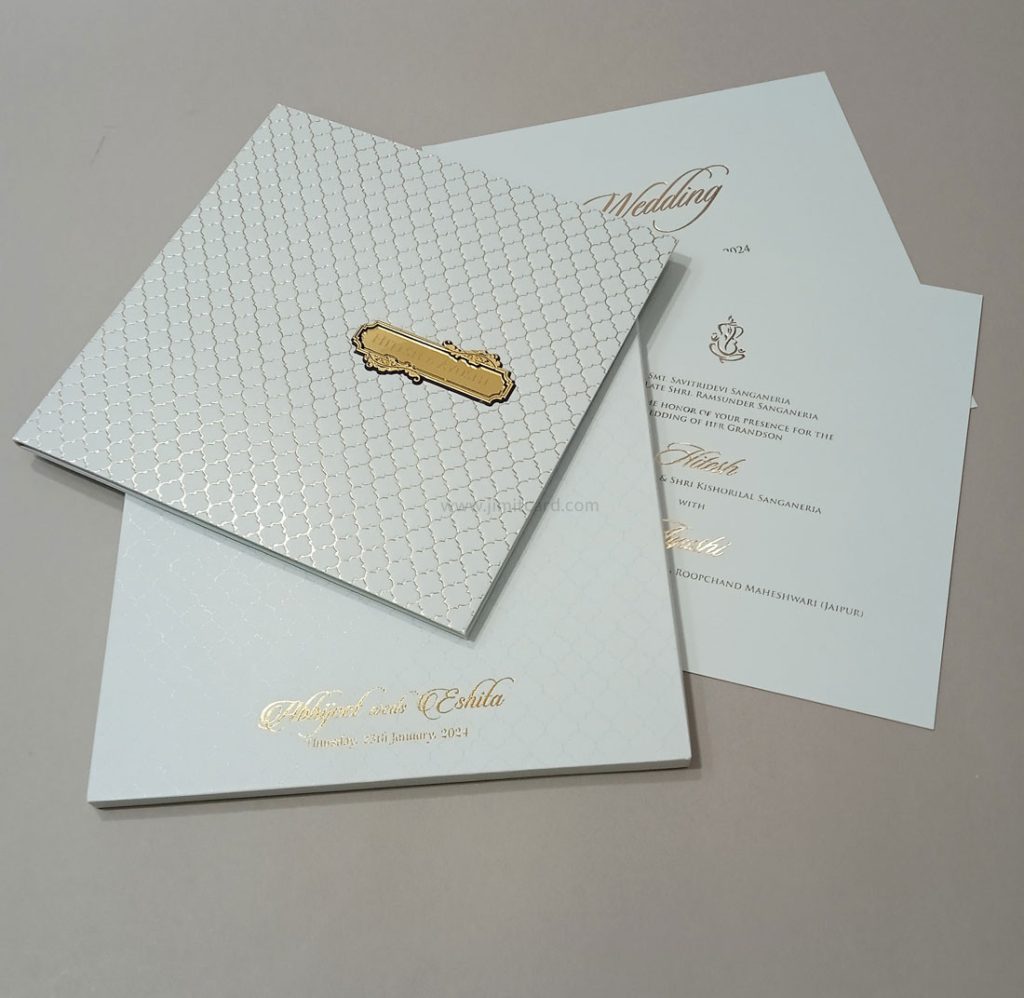 Hardbound Wedding Invitation Card | 2327JC - Jimit Card