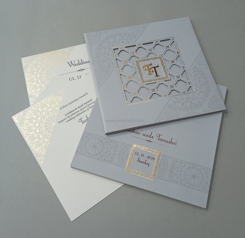 Buy Designer Laser Cut Wedding Invitation Cards Online From Jimit Cards