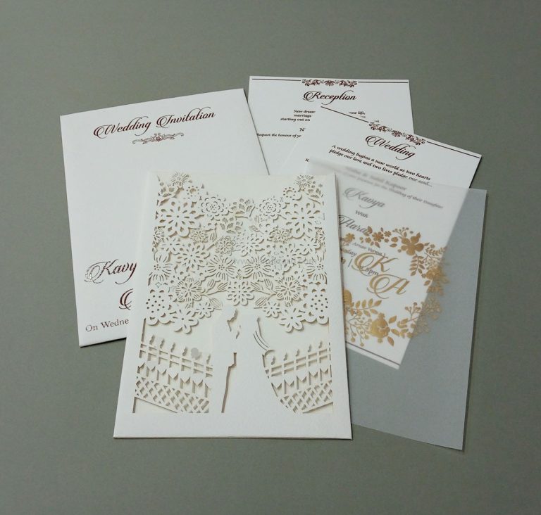 Buy Designer Laser Cut Wedding Invitation Cards Online From Jimit Cards