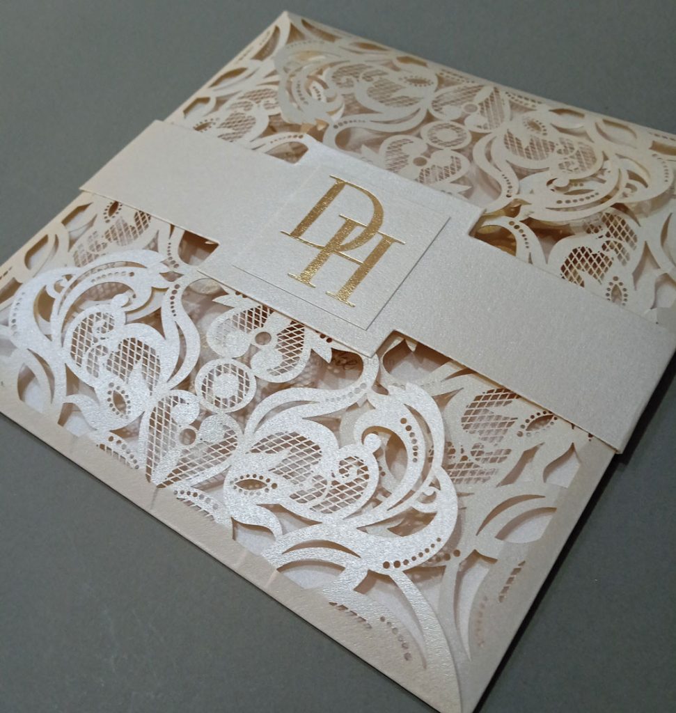 Wedding Invitation Card With Laser Cut - Jimit Card