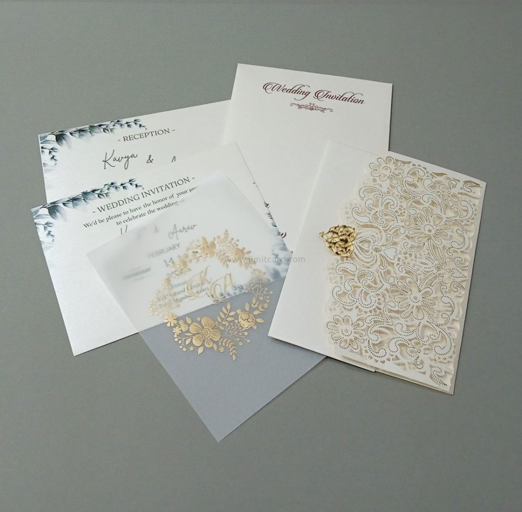 Buy Designer Laser Cut Wedding Invitation Cards Online From Jimit Cards