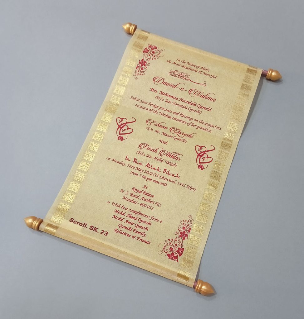 scroll wedding cards price in delhi, scroll wedding cards price in ...