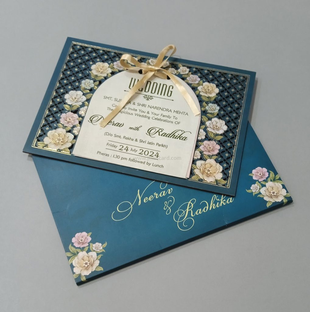 Royal & Exclusive Wooden Invitation Card With Laser Cut Pattern ...