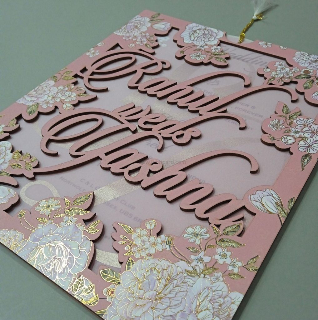 Buy Designer Laser Cut Wedding Invitation Cards Online From Jimit Cards