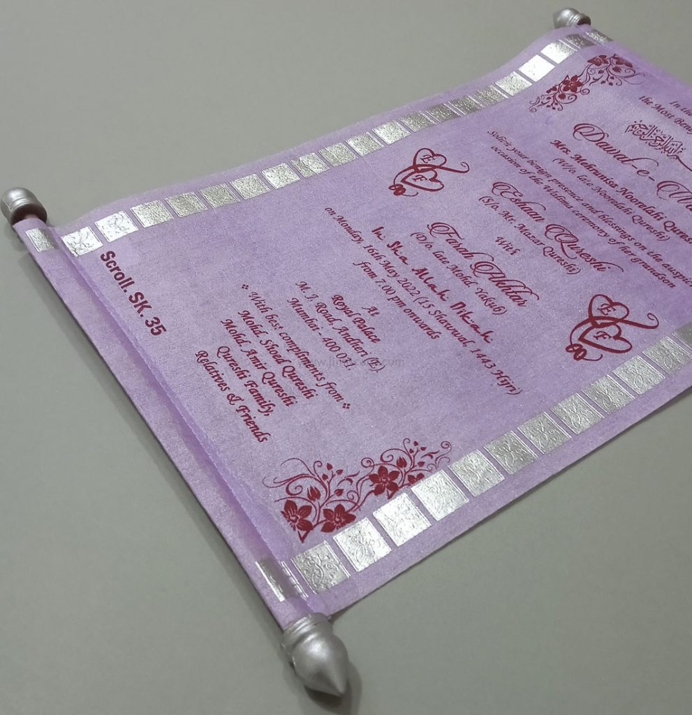 buy scroll wedding cards, buy scroll wedding invitations online - Jimit ...