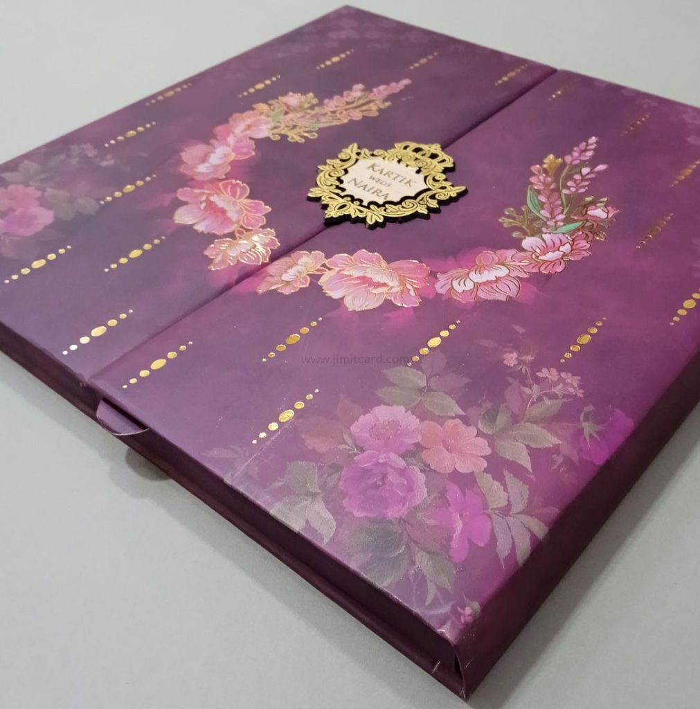 Royal & Exclusive Hardbound Wedding Invitation Card | 2845GM - Jimit Card
