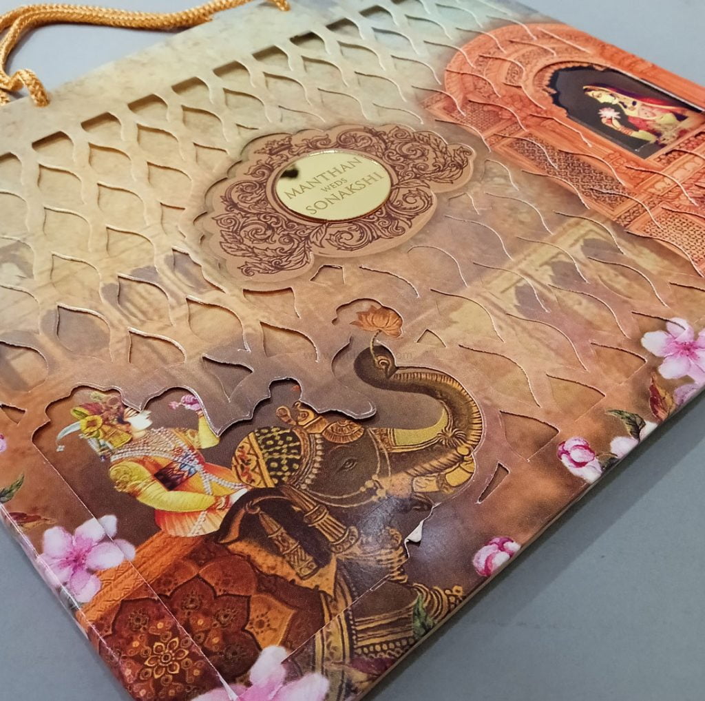 Exclusive Designer Wedding Invitation Card in Hardbound | JIMIT CARD