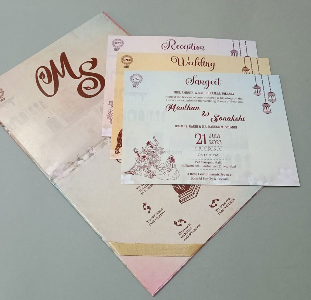 Exclusive Designer Wedding Invitation Card in Hardbound | JIMIT CARD