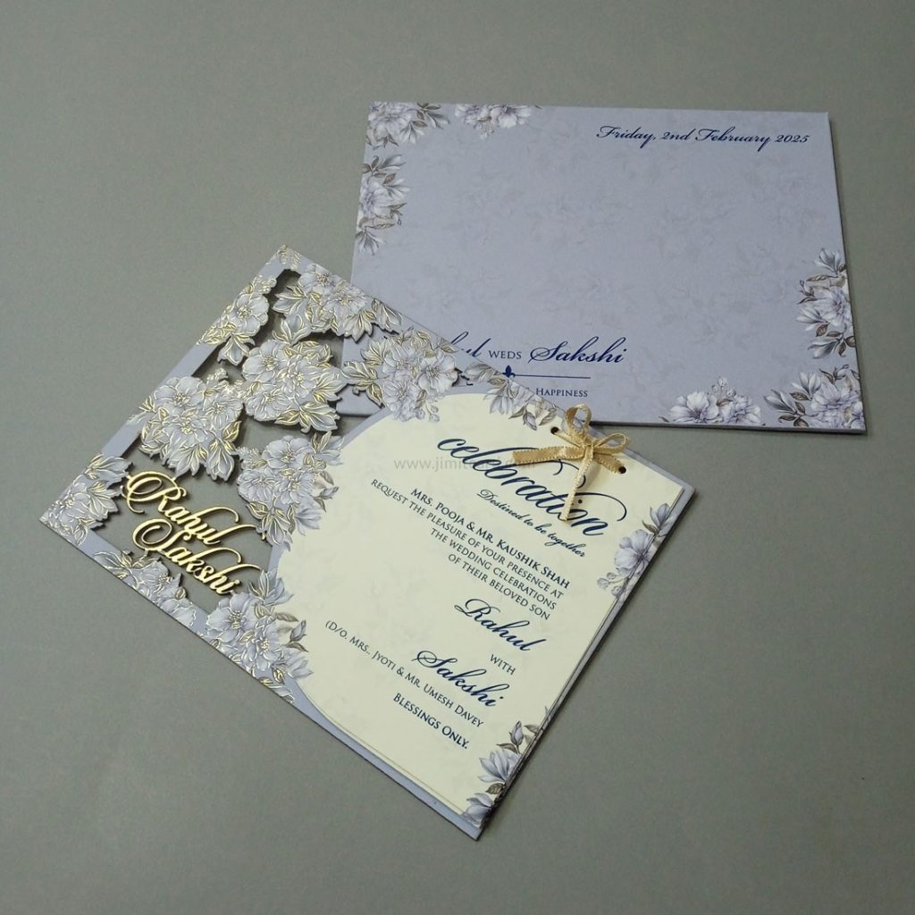 Buy Designer Laser Cut Wedding Invitation Cards Online From Jimit Cards
